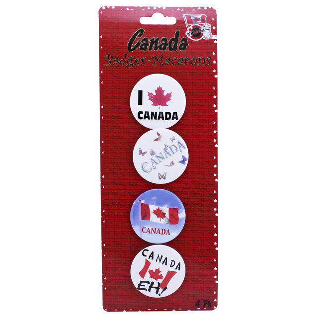 Canada Buttons 4/pkg | Party Connection Canada